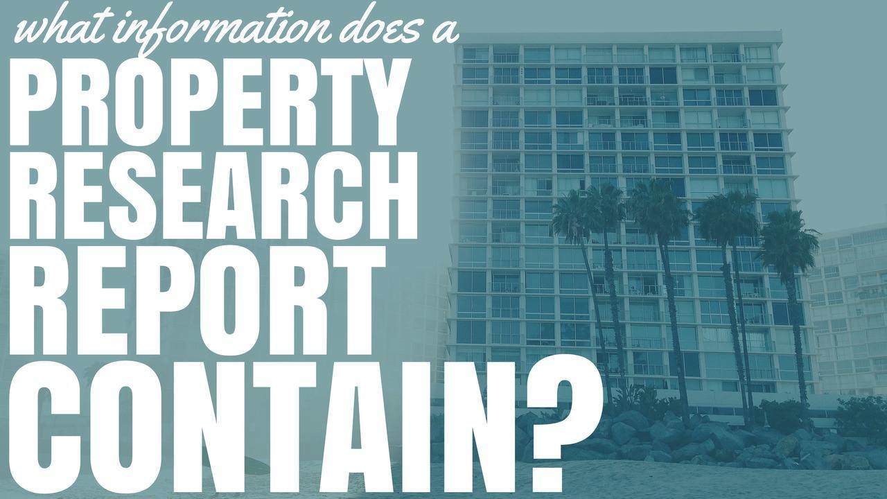 What Information Does A Property Research Report Contain? (Ep159) – On ...